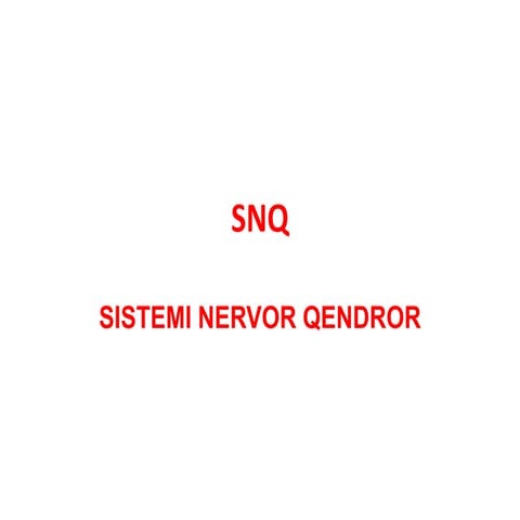 SISTEMI NERVOR QENDROR | PPTX