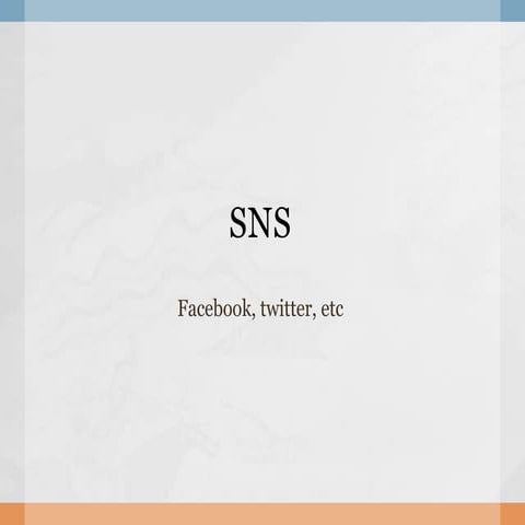Sns | PPT