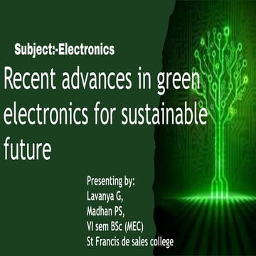 Recent advances in green electronics^.pptx