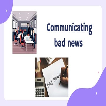 COMMUNICATING BAD NEWS | PPTX