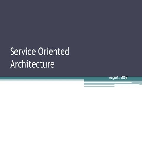 Soa Service Oriented Architecture Pptx Computer Software And