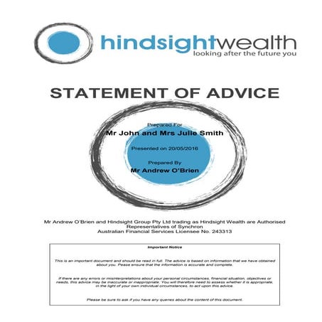 Statement of Advice | PDF
