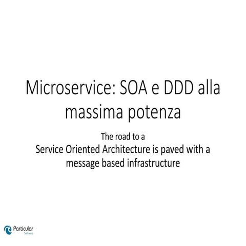 SOA, DDD e microservices | PPTX