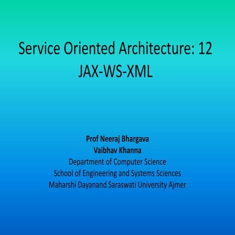 Soa 12 Jax Ws Xml Java Api For Web Services Ppt 2350