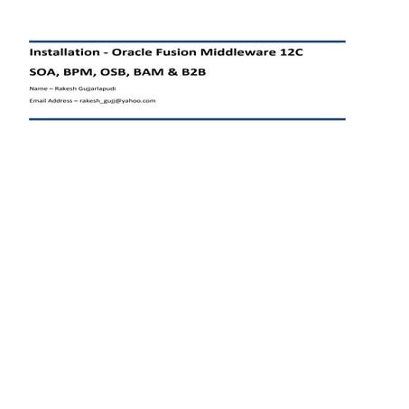 Oracle Soa Bpm Osb Bam And B2b 12c Pdf