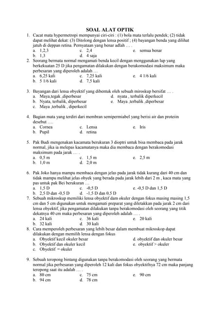 SOAL OPTIK.doc