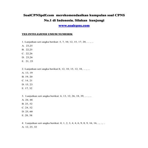 Soal cpns TIU 2 | PDF