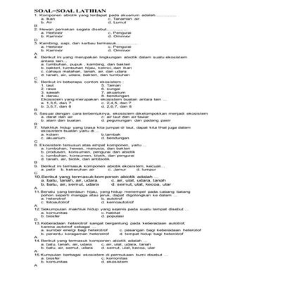 Soal soal latihan ukk ipa kls 7 new | PDF