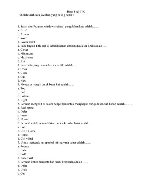 Latihan soal-tik-kelas-8-paket-1 | PDF