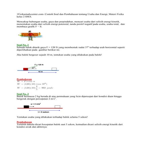 Contoh soal dan jawaban tentang gaya | DOCX