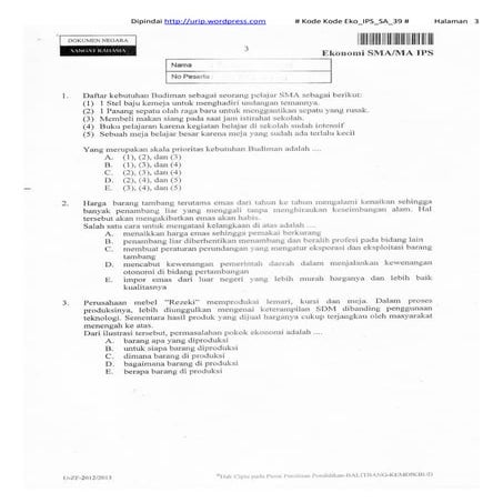 Soal un-ekonomi-sma-ips-2013-kode-eko ips-sa_39 | PDF