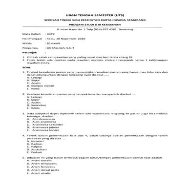 Soal uts-kdpk1 | DOCX