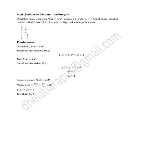 Solving Exponential Functions and Composite Function Values in Math ...