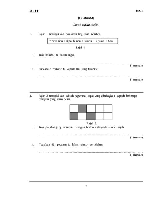 Soalan matematik tingkatan 4 ppt 2019 | DOCX