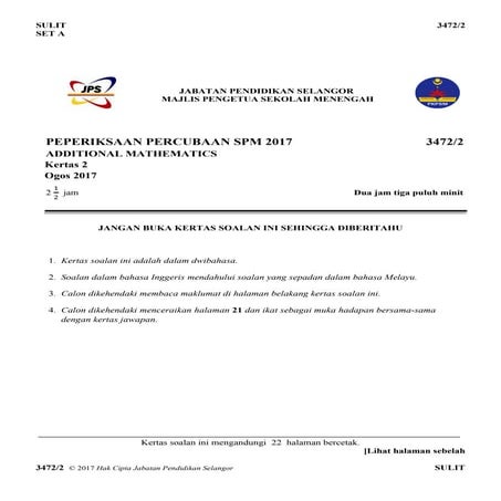 Soalan mt-k2-pp-spm-t5-2017-set-a | PDF