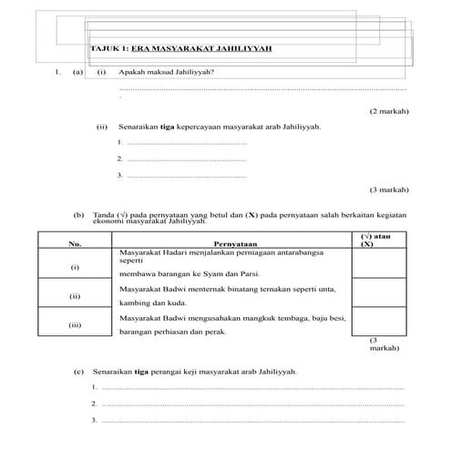 Soalan pt3-ting-1-sirah | PDF