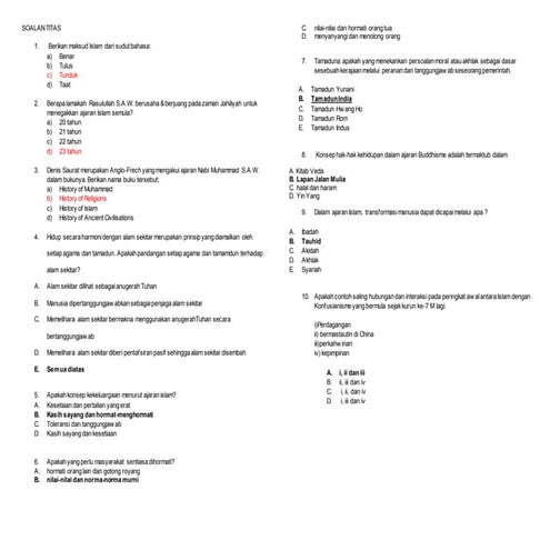 Soalan titas (1) | PPT