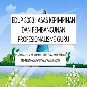 TUAGSAN IPG UNTUK KURSUS EDUP 3083 PISMP | PPT
