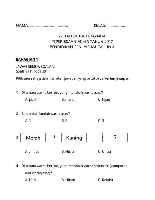 RBT Tahun 4 : Unit 1 Organisasi Bengkel | PPTX