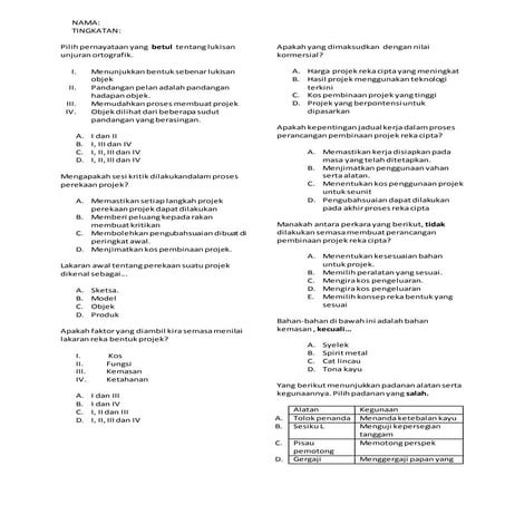 Soalan khb tingkatan 3 | DOCX