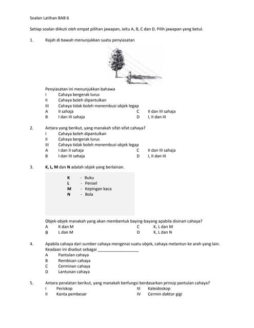 Soalan Latihan Didik Tahun 5 | PDF