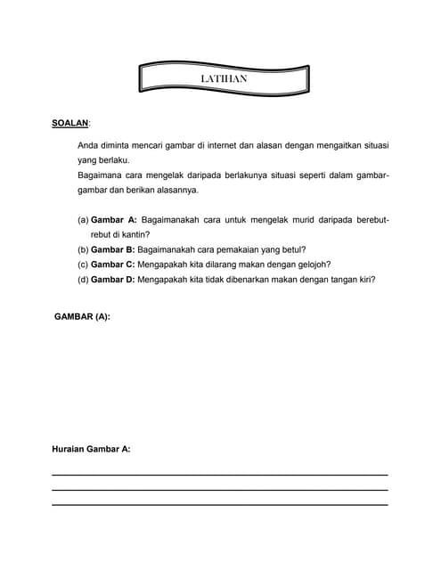 Soalan Adab Makan di Majlis Keramaian | DOCX