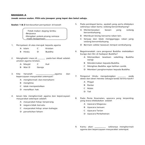 Soalan mac moral | DOCX