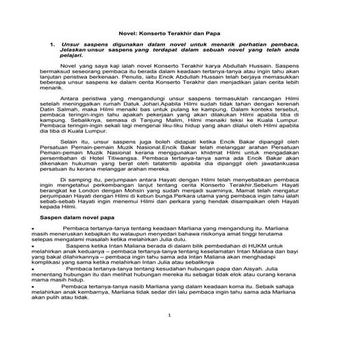 Soalan novel kt | PDF