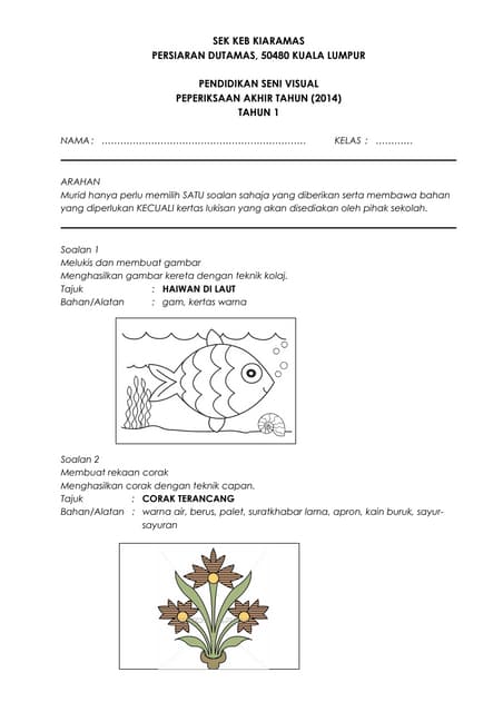Soalan psv tahun 1,2,3,4,5,6