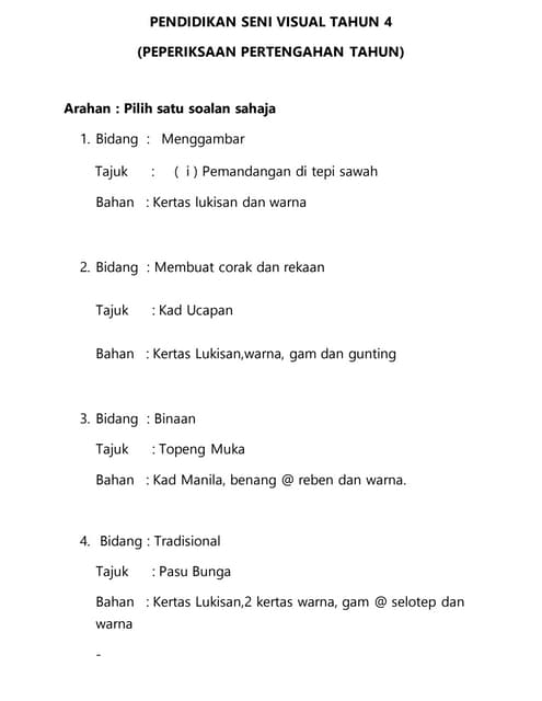 Soalan akhir tahun 4 psv | DOC