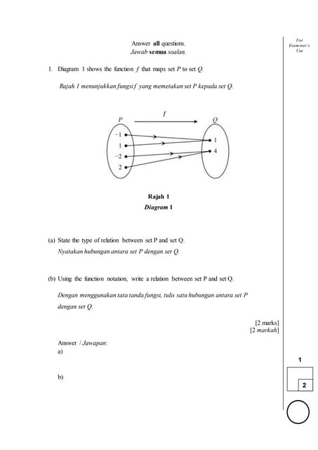 Ujian februari 2020 matematik tambahan ting 4 | DOC
