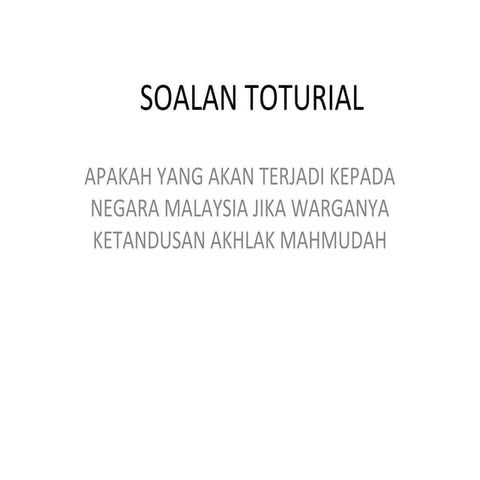 Soalan toturial | PPT