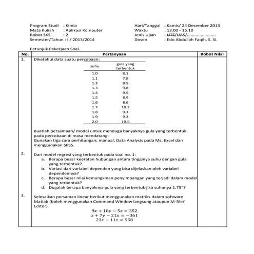 Soal Aplikasi Komputer A Pdf
