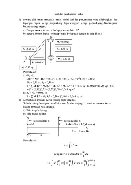 Soal Jawab Fisika Mekanika Bagian F | PDF