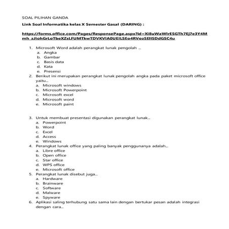 Soal informatika | DOCX