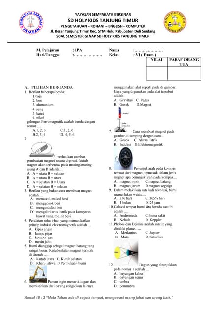 soal US ipa kelas 6.docx