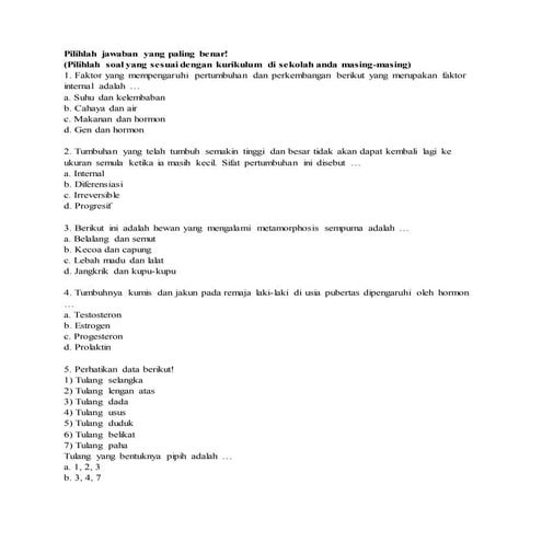 Soal ipa kelas 8 | DOCX