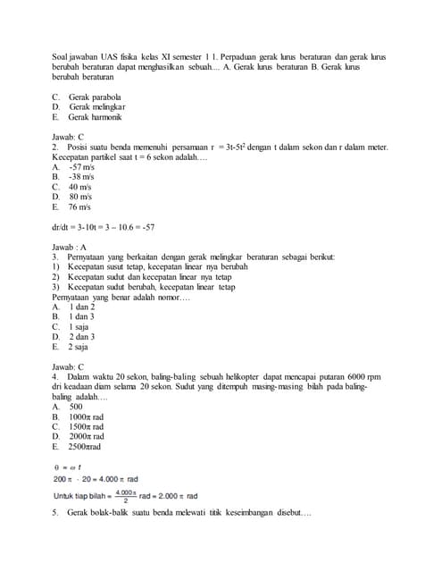Soal UAS fisika XI | PDF
