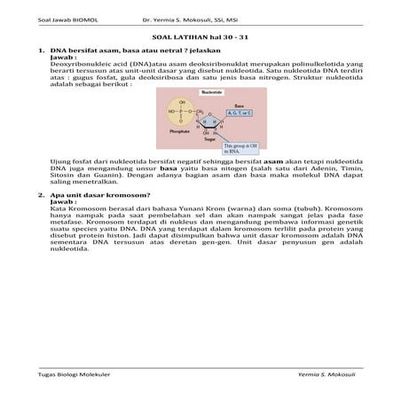 Soal jawab biomol | PDF