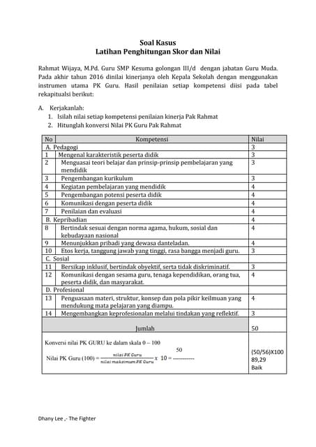 Contoh lembar instrumen evaluasi bkp | PDF