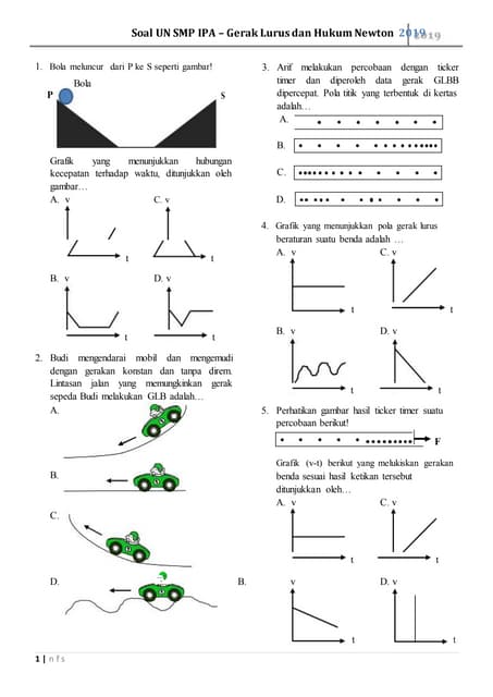 Kumpulan soal-soal Gerak UN IPA SMP Kelas 9 Nurul Faela Shufa | DOCX