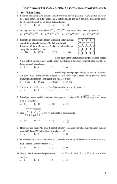 Soal matematika-1-12007 | PDF