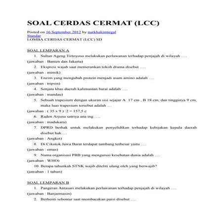 Soal lcc | DOCX
