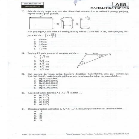 Soal matematika 8 12 pdf | PDF