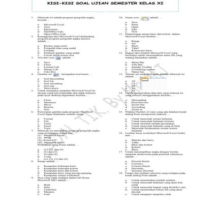 Soal microsoft excel a | PDF