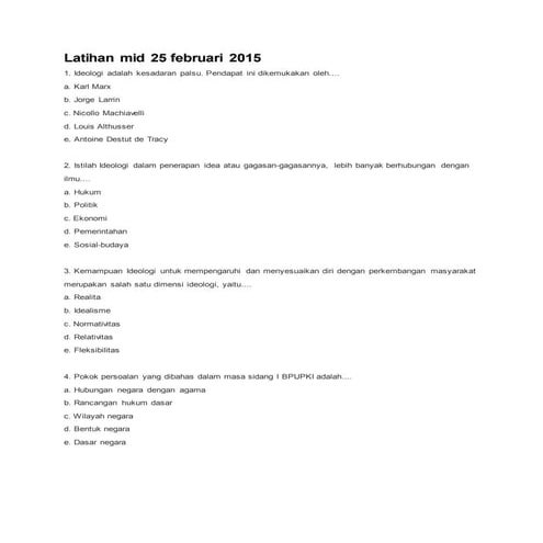 Soal mid pkn kelas xii | PDF