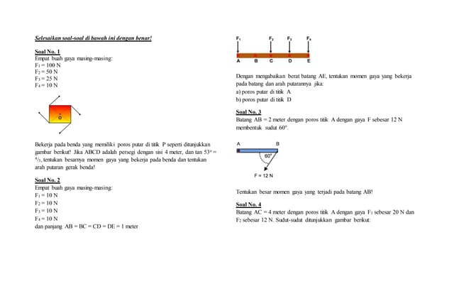 momen gaya dan momen inersia | PDF