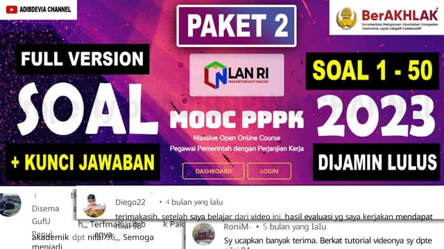 Soal Mooc Pppk Paket 2 Terbaru 2024 Pptx