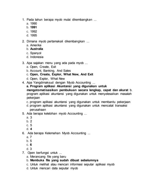 Soal accurate terbaru untuk mahasiswa ya | PDF
