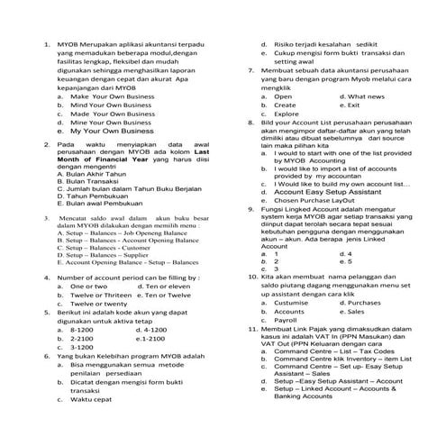 Modul myob step-by-step | PDF